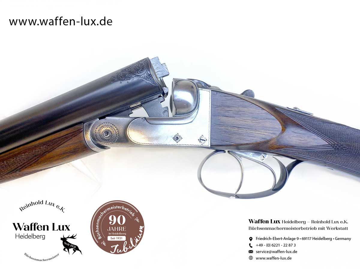 Eine leichte, elegante Doppelflinte mit englischer Schäftung, Ronchard ...